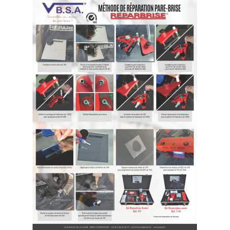 FREE - Poster windshield repair method France | windshield repair pro part
