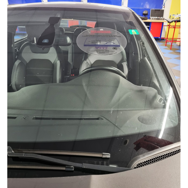 Field of vision template to define windshield repair areas at VBSA ...